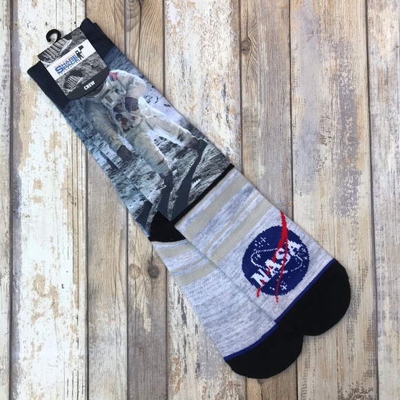 Bioworld | Underwear & Socks | Nasa Space Graphic Print Astronaut Crew Socks | Poshmark